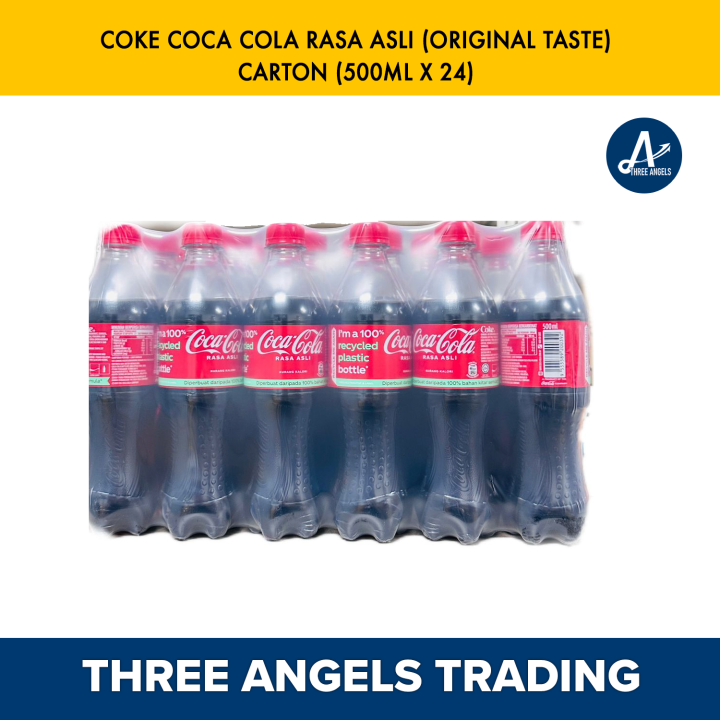 Coke Coca Cola Rasa Asli (Original Taste) Carton (500ml x 24) | Lazada ...