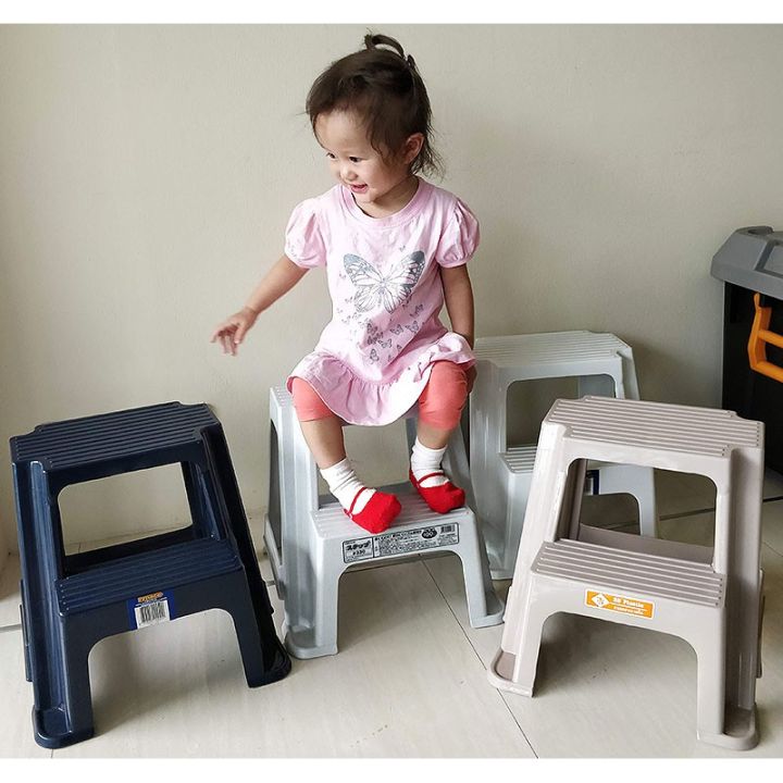 บันไดเด็ก 2 ขั้น สูง 33cm บันไดพลาสติก ขนาดเล็ก สำหรับเด็ก อย่างหนา มี ...