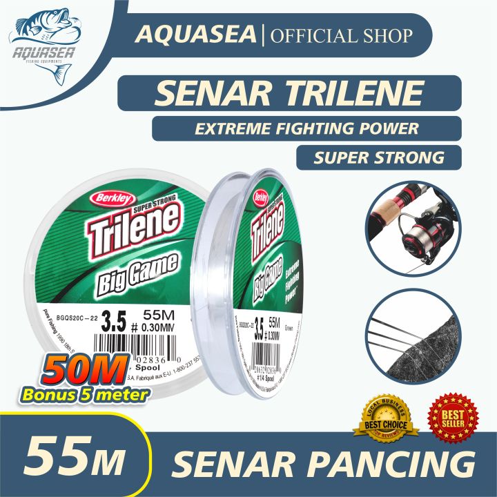 AQUASEA-Senar Pancing Trilene Warna Putih Panjang 55m Nilon Senar ...