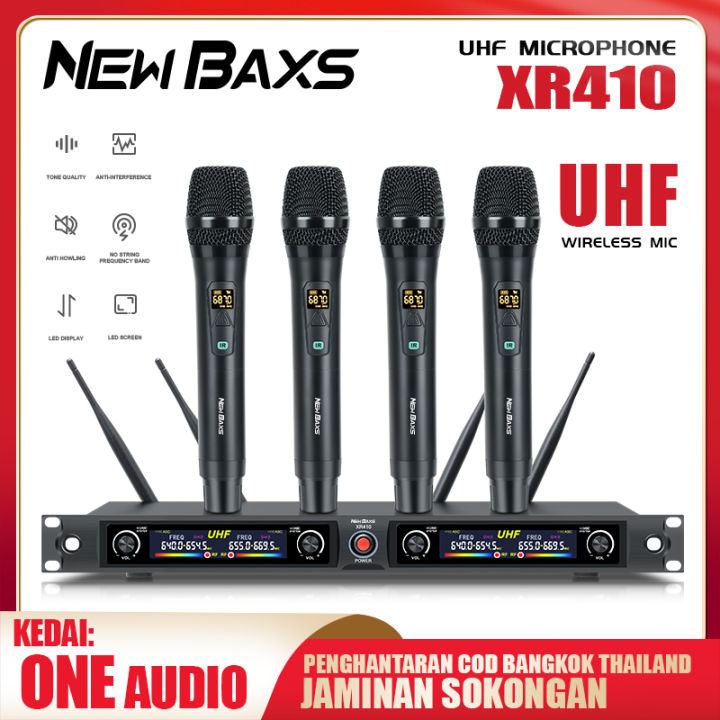 NewBaxs ไมโครโฟนไร้สาย True ไมโครโฟนไร้สาย XR410 ไมโครโฟนร้องเพลง ...