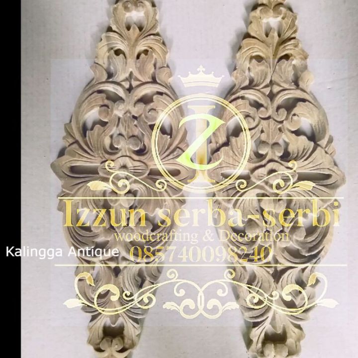 Ornamen ukir tempel kayu JATI Motif layar B66 paling murah KS | Lazada ...