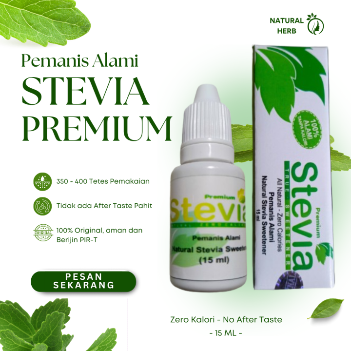 Gula Alami 0 kalori Stevia Herbal Sehat Original 15ML | Lazada Indonesia