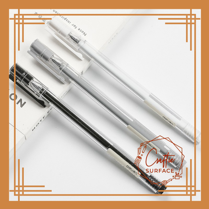 0.38mm High Simple Pen Black, White and Gray Minimalist | Lazada PH