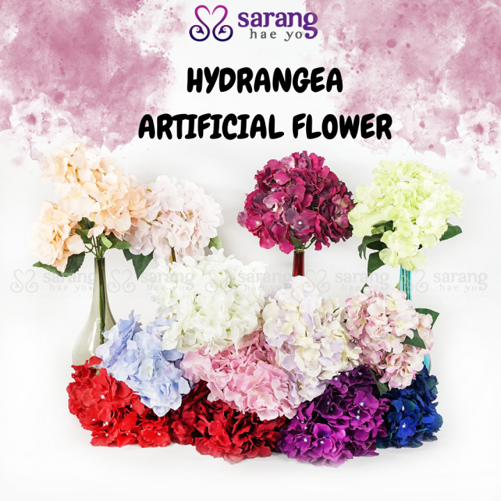 Bunga Hydrangea Artificial Flower Gubahan Hiasan Rumah Hantaran Kahwin