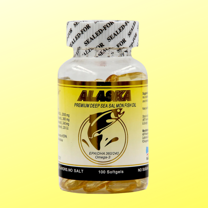 Authentic 2000mg Alaska Premium Deep Sea Salmon Fish Oil With Omega-3 ...