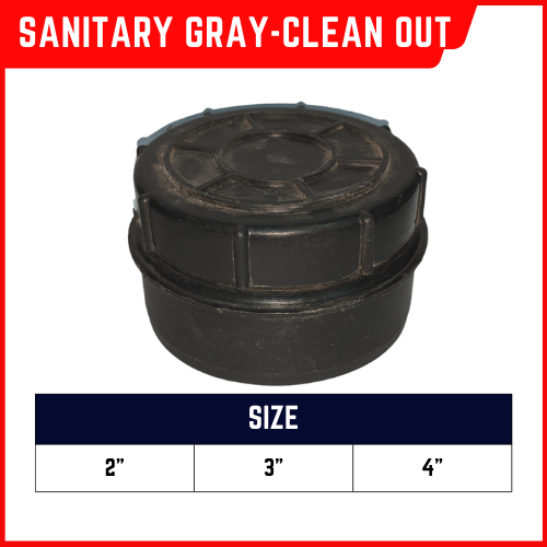 Sanitary PVC Fittings Gray Clean Out w/ Plug (Sizes: 2",3",4") Sold per ...