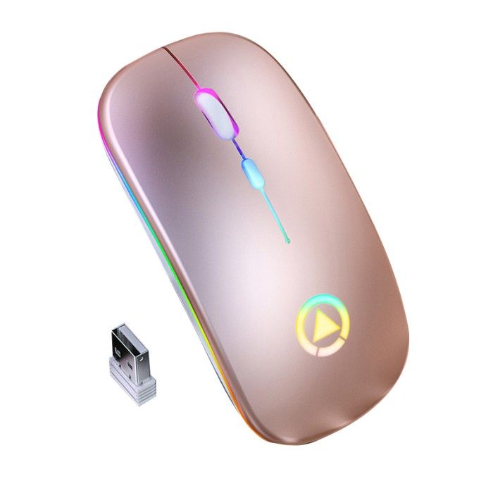 Smartfish Wireless Optical Mouse Ulta Tipis Rechargeable Ringan - Gold ...