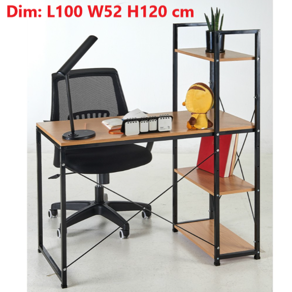 Modern Computer Study/Laptop Table With Book Shelf | Lazada