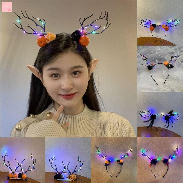 GlowLite ที่คาดผมฮาโลวีน halloween accessories แอลอีดี ห่วงผมเขากวาง ...