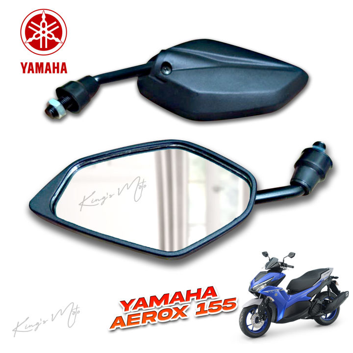 YAMAHA AEROX 155 | Side mirror genuine parts black short stem | Lazada PH