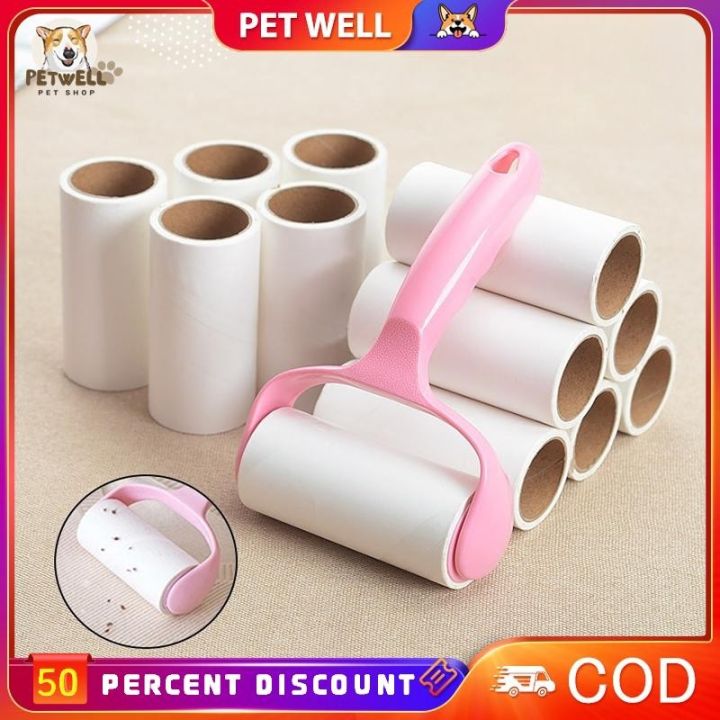 PETWELL Sticky Lint Remover Pet Fur Cleaner Hair Roller Clothes ...