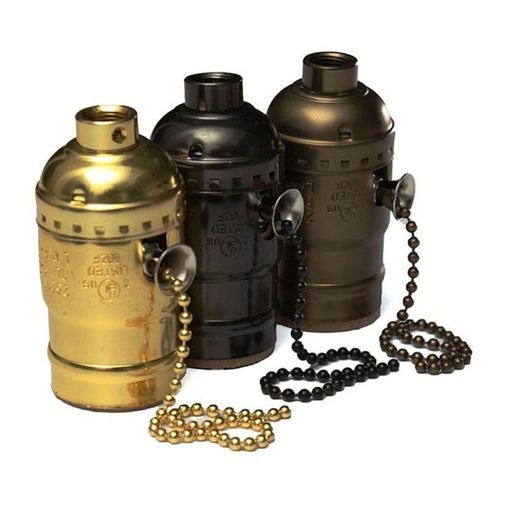 DSFGRST New Antique Edison E26/E27 Base Lamp Holder Aluminum Shell Lamp ...