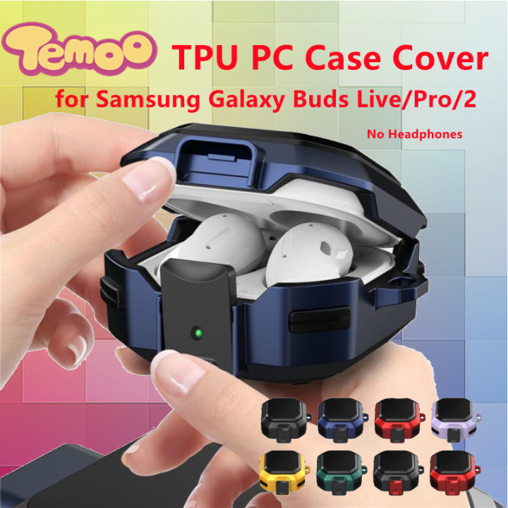 Temoo Armor Cover สำหรับ Samsung Galaxy Buds Live/pro/ 2 Case Secure Lock Design Matte Cover ...