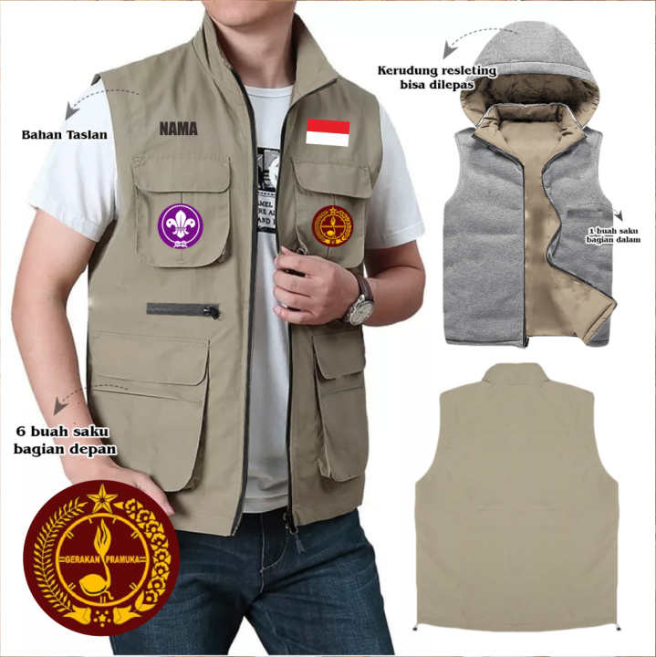 JAKET ROMPI PARASUT PRAMUKA KEREN / JAKET PEMBINA PRAMUKA / JAKET ROMPI ...