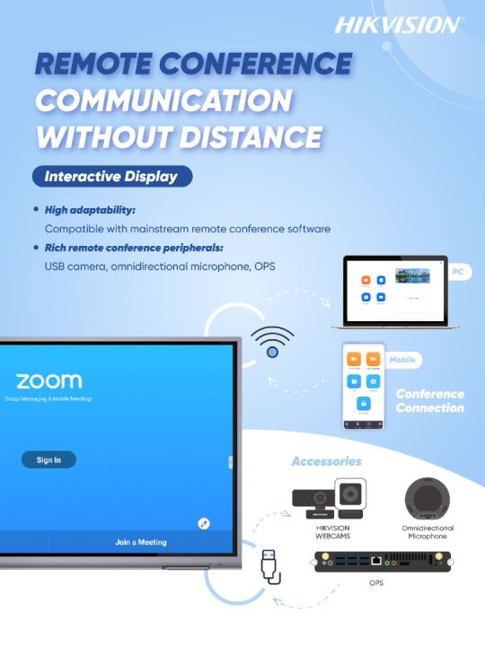 【Pre-Order】HIKVISION 55"/65"/75"/86" 4K Interactive Display with 8MP ...