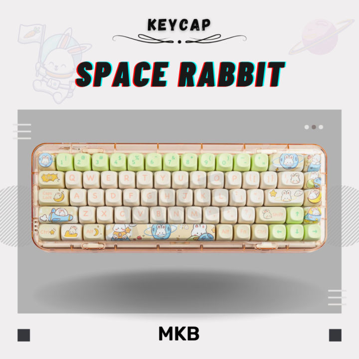 [READY STOCK] Space Rabbit PBT MOA Profile Keycap Set for Mechanical ...