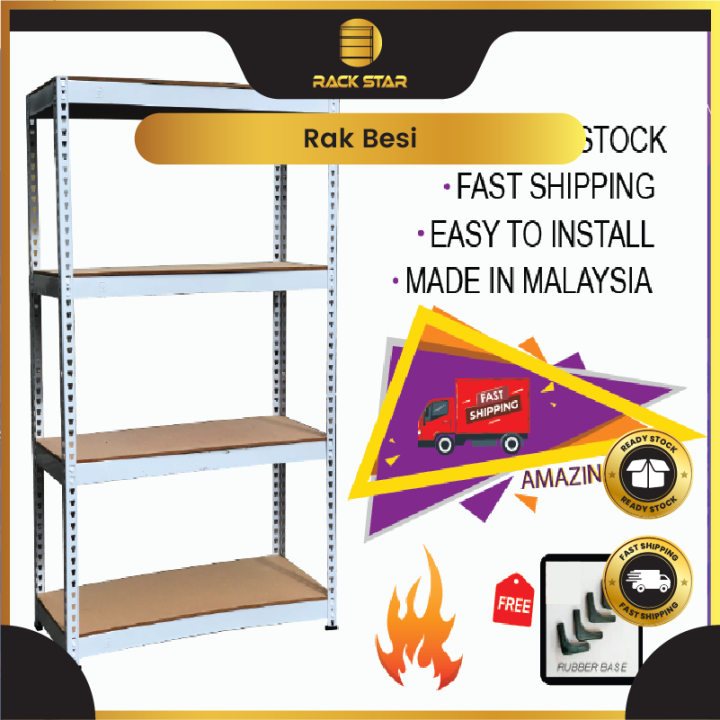 RAK BESI DIY 150CM X 90CM X 30CM ( READY STOCK ) Shelf Kitchen Rack Rak ...