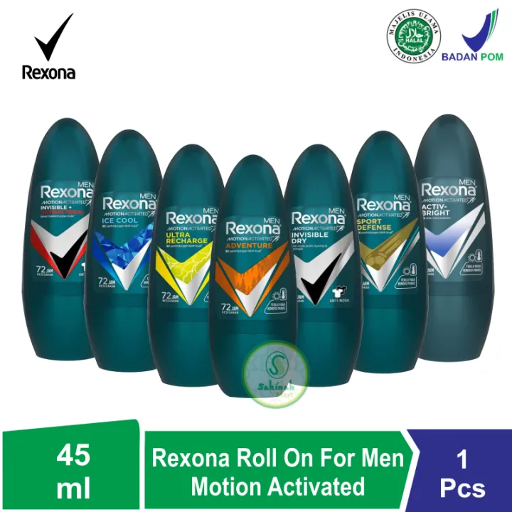 Rexona Men Roll On Motion Activated 45ml | Lazada Indonesia