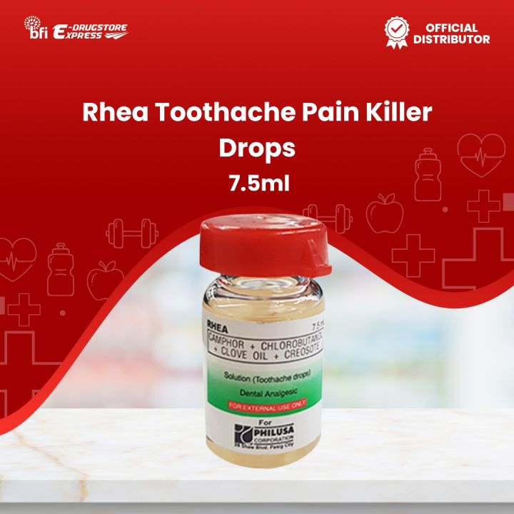 Rhea Toothache Pain Killer Drops 7.5ml | Lazada PH