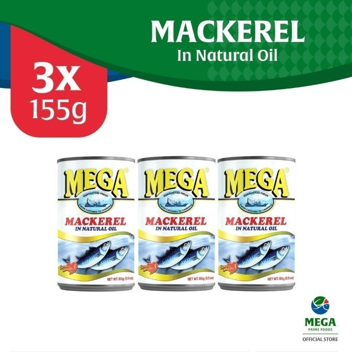 Mega Mackerel In Natural Oil 155G By 3'S | Lazada PH