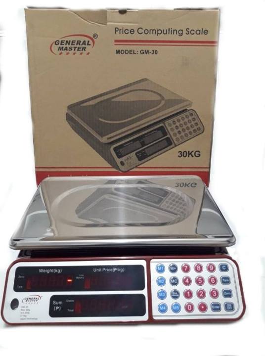 HIGH QUALITY GENERAL MASTER DIGITAL WEIGHING SCALE (TIMBANGAN) 30KGS ...