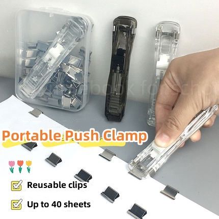 Portable Push Clamp Paper Binder Reusable Environmentally Friendly ...