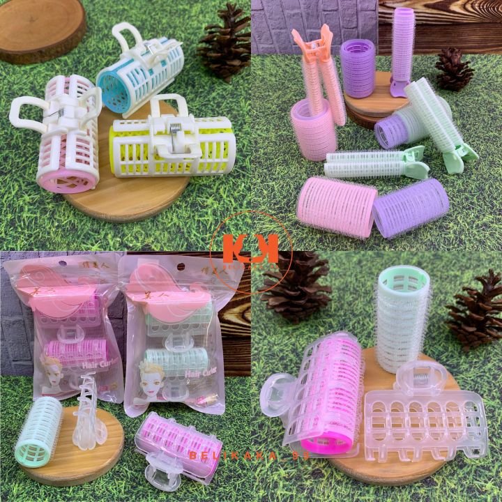 (1 SET) ROLL RAMBUT + JEPIT ROLL SET KEMASAN ZIPLOCK / JEPIT ROLL ...