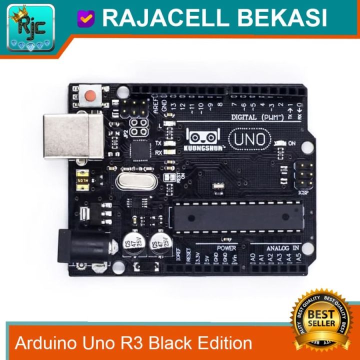 Arduino Uno R3B Black Edition Atmega328P DIP mega16u2 Original Design ...