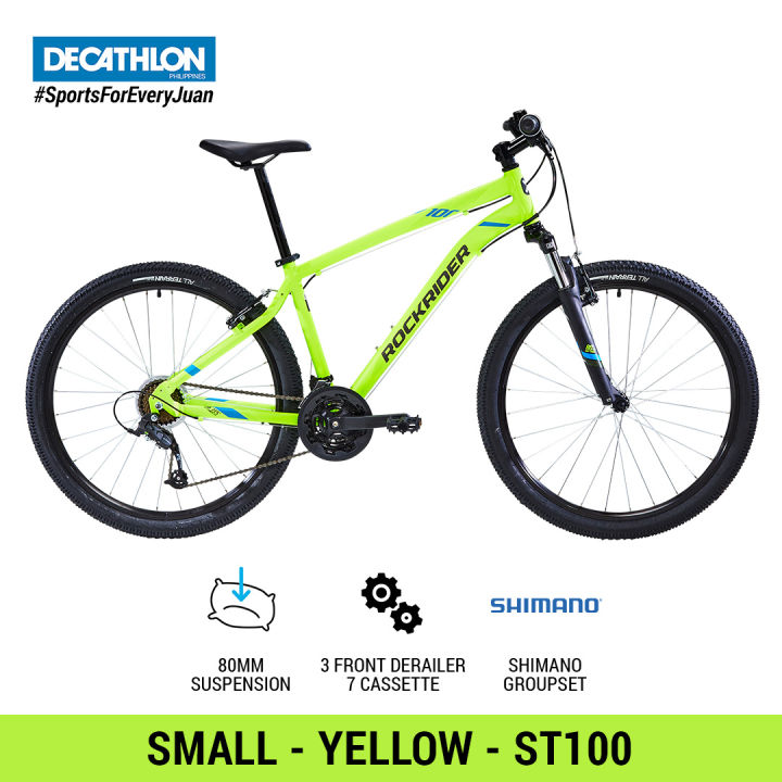 Decathlon Rockrider ST100 Trail Bike For Beginners - For Adults - Yellow - SIZE S - 155-164CM ...