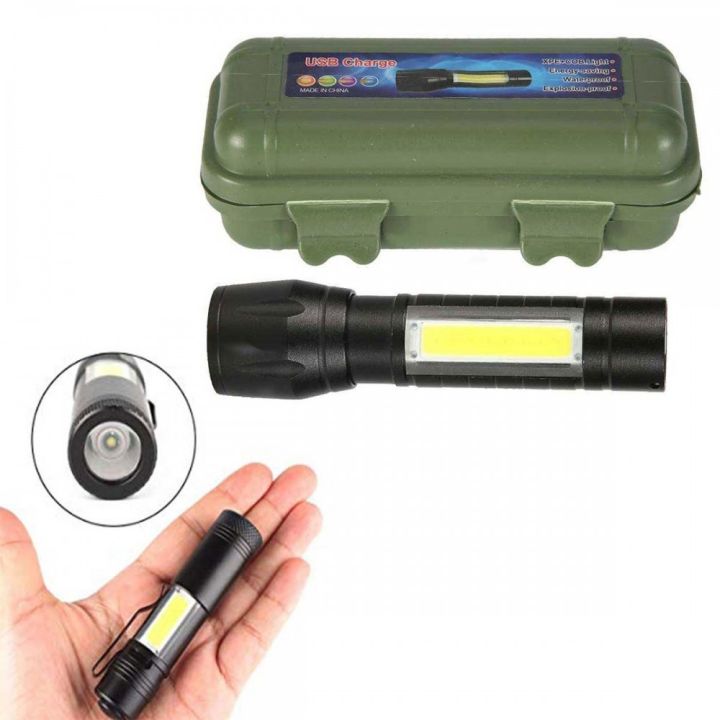 Tactical Ultra Bringht Q5 LED zoom mini flashlight splash-proof ...
