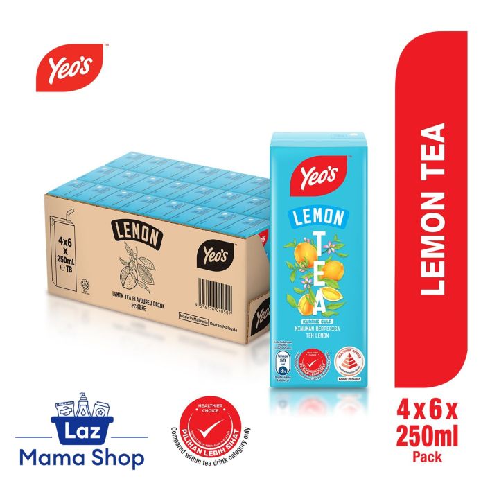 Yeo's Lemon Tea Packet Drink 250ml (Case of 24) (Laz Mama Shop ...