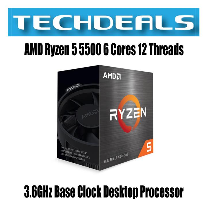 AMD Ryzen 5 5500 6 Cores 12 Threads 3.6GHz Base Clock Desktop Processor ...