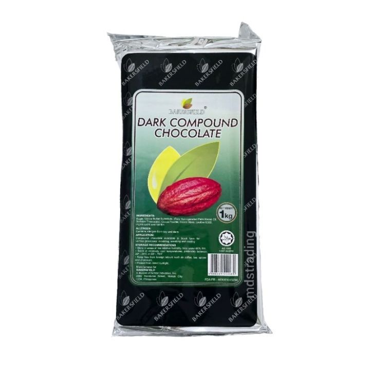 Bakersfield Dark Compound Chocolate Bar 1kg OCT EXP | Lazada PH