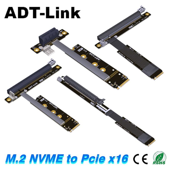ADT R43 M.2 NVMe To PCI-E X1 X16 GPU Graphics Card Extension Cable ...