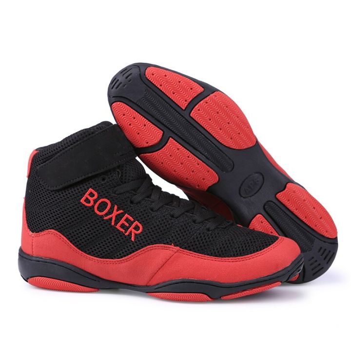 Men Professional Boxing Wrestling Fighting Weightlift Shoes Male Soft ...