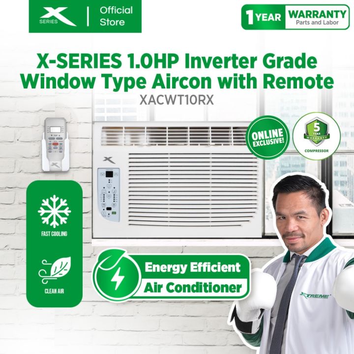 X-SERIES 1HP Inverter Grade Window Type Aircon w perak Ion penapis ...