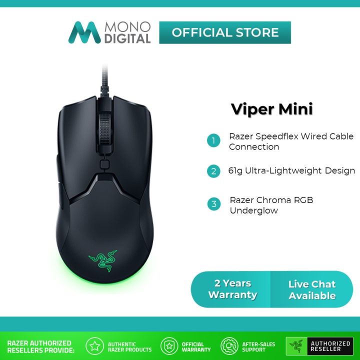 Razer Viper Mini Gaming Mouse 8,500 Dpi Ulta Light Weight RGB Optical ...