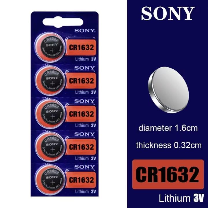 Sony ถ่านกระดุม SONY CR1632 Lithium 3V(1 แพ็ค 5 ก้อน) | Lazada.co.th