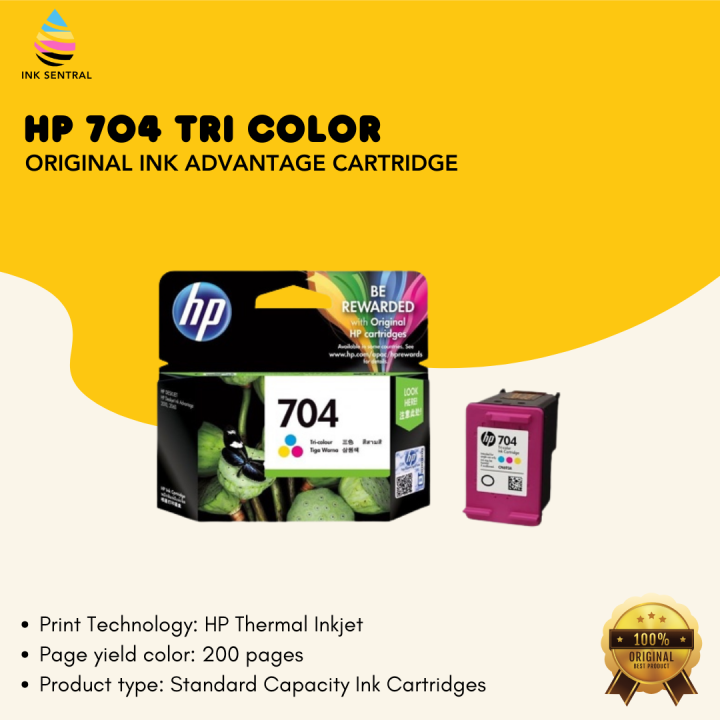 HP 704 Tri color Original Ink Advantage Cartridge | Lazada PH