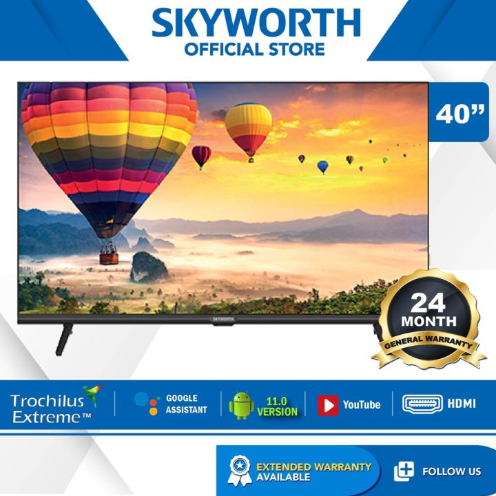 Skyworth 40" LED Android 11 TV 40STE6600(NEW) 2024 | Lazada