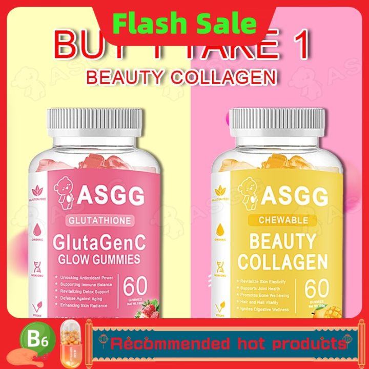 ASGG Glutathione Collagen Glow Gummies and Collagen Gummies Glutagen C ...
