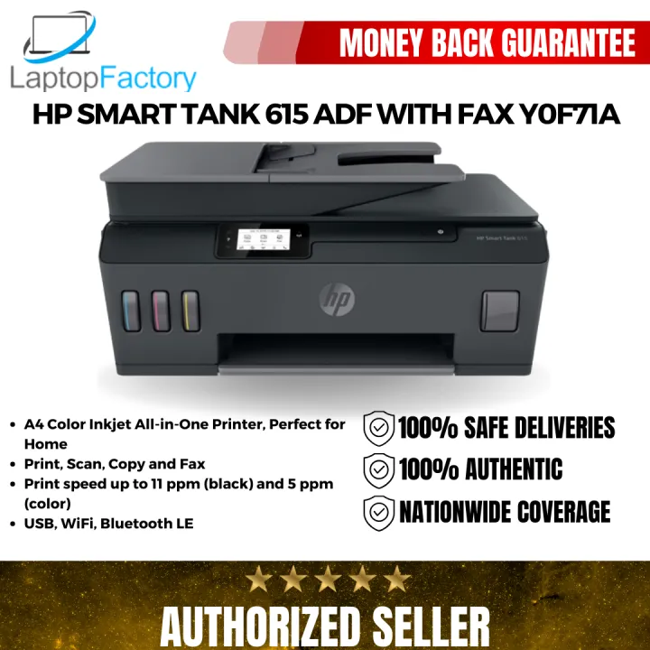 HP Smart Tank 615 ADF With Fax Y0F71A Printer | Lazada PH