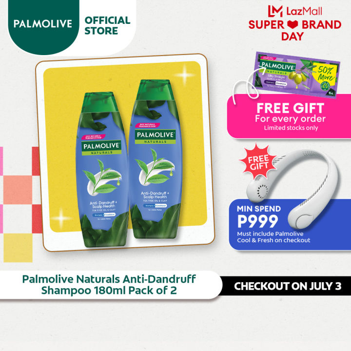 Palmolive Naturals Anti-Dandruff + Scalp Health Shampoo - with Tea Tree ...