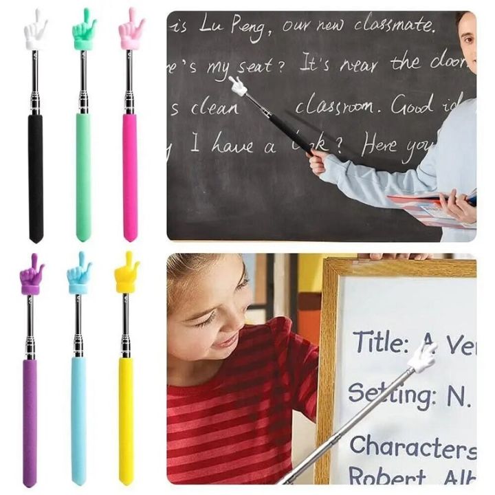 Retractable Teacher Pointer Finger Design StainlessSteel Telescopic ...