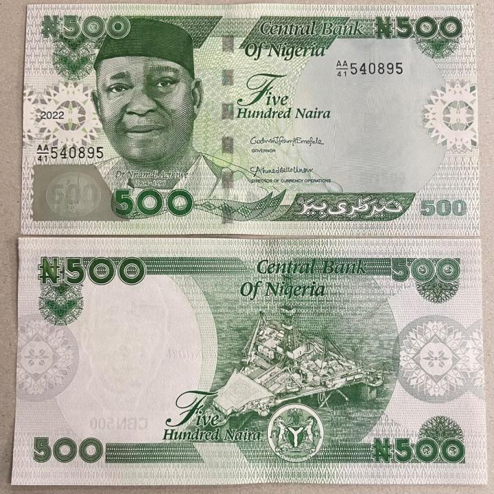 New Edition 2022 Nigeria 500 Naira Banknote Africa Brand New UNC P-W48 ...