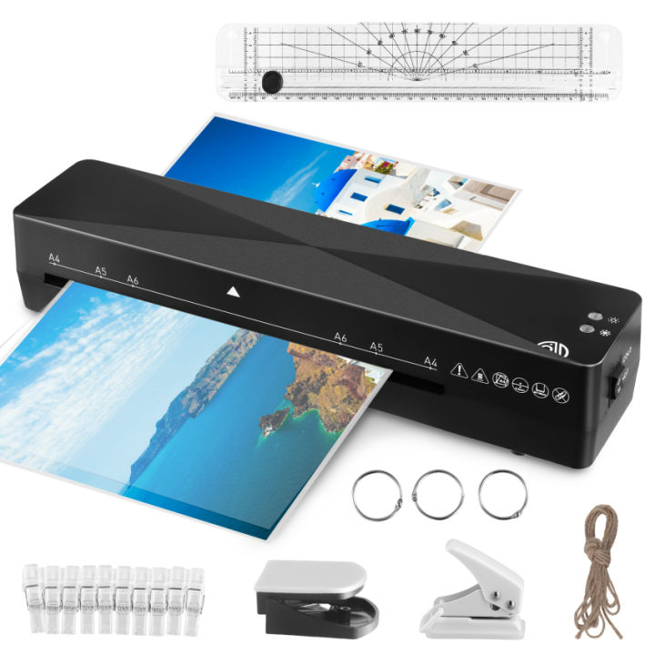 A4 Laminator Machine with 30 Laminating Pouches 1-2 Min Fast Warm-Up ...