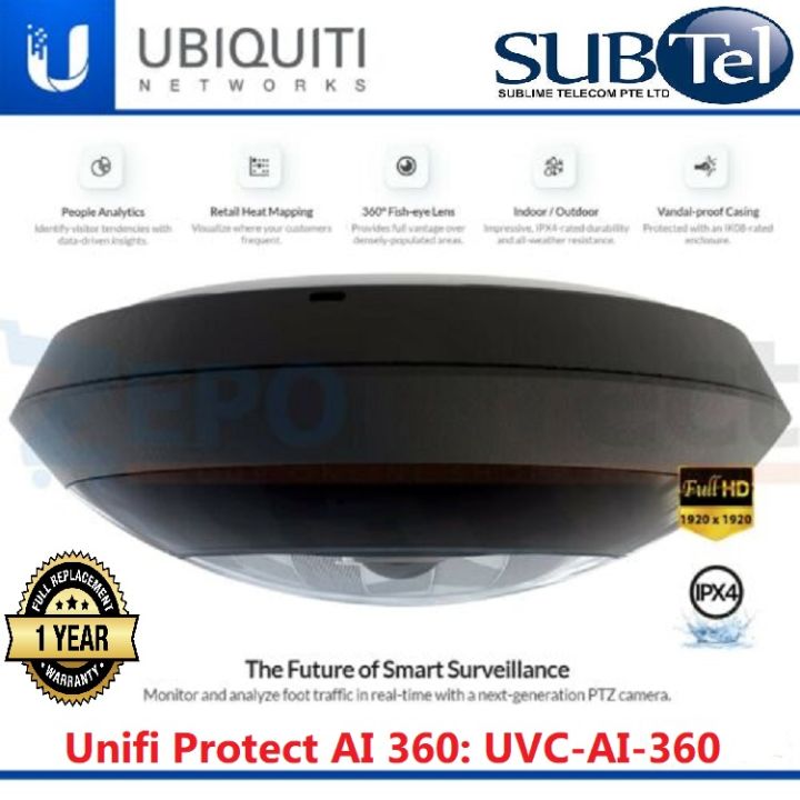 UVC-AI-360 Ubiquiti Unifi Protect Protect Smart Surveillance Camera PTZ ...
