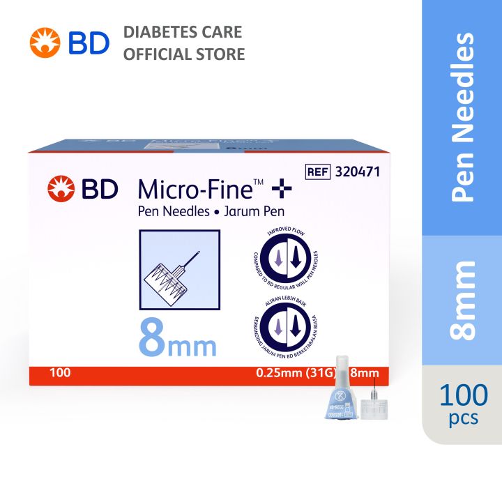 BD Micro Fine 8mm Insulin Pen Needles (Box of 100's) | Lazada PH