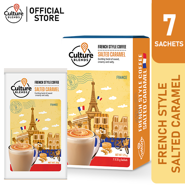 CULTURE BLENDS Salted Caramel Coffee 25g x 7 sachets Instant Coffee ...