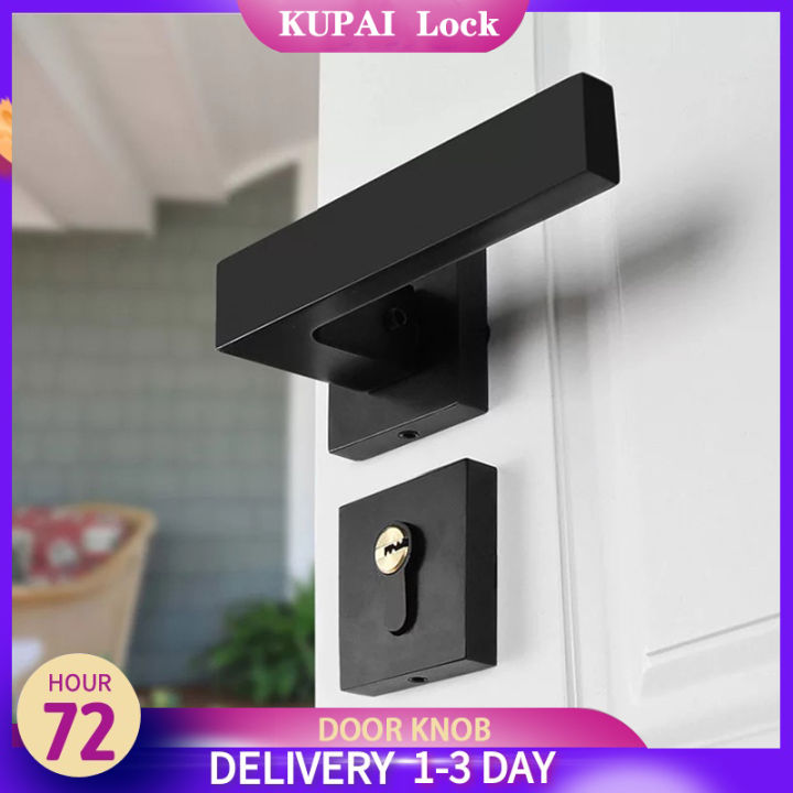 Silent Door Handle with Anti-theft Lock Core Inside Main Door Lock Set ...